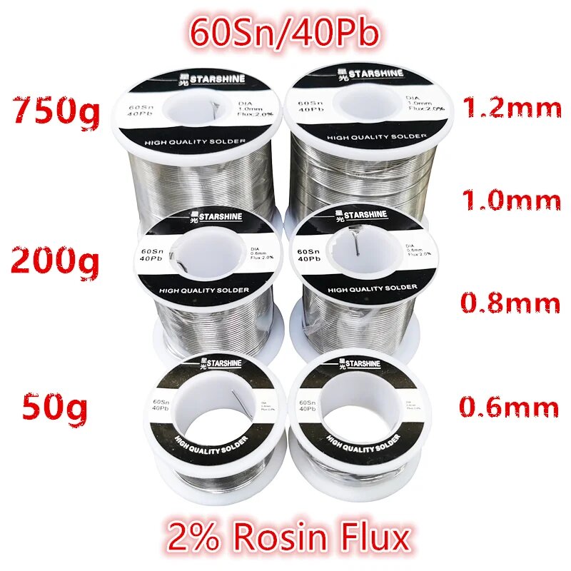 Оловянная проволока для пайки 50г/200г/750г 0,6/0,8/1,0/1,2 мм 750g 0.8mm