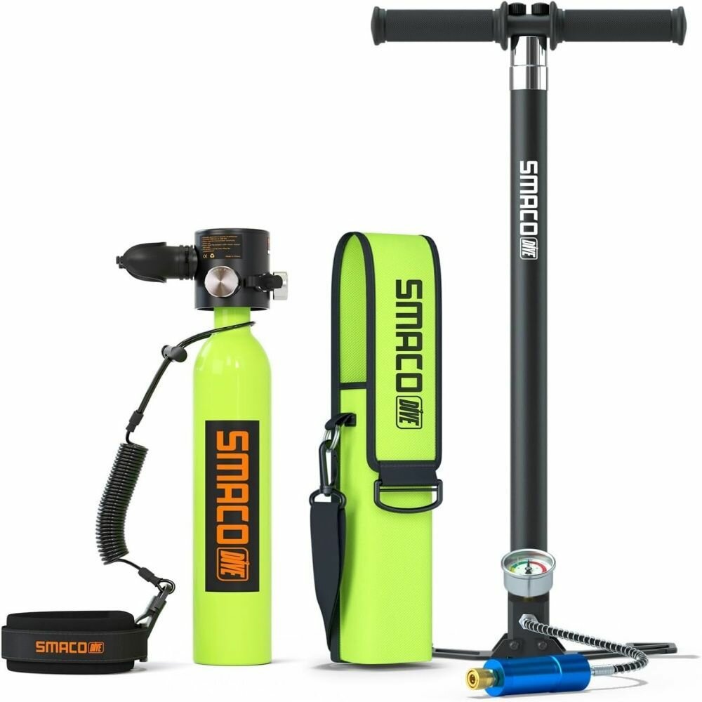 Кислородный баллон SMACO S300Plus mini для дайвинга, водолазный костюм, портативное снаряжение для дайвинга объемом 0,5 л