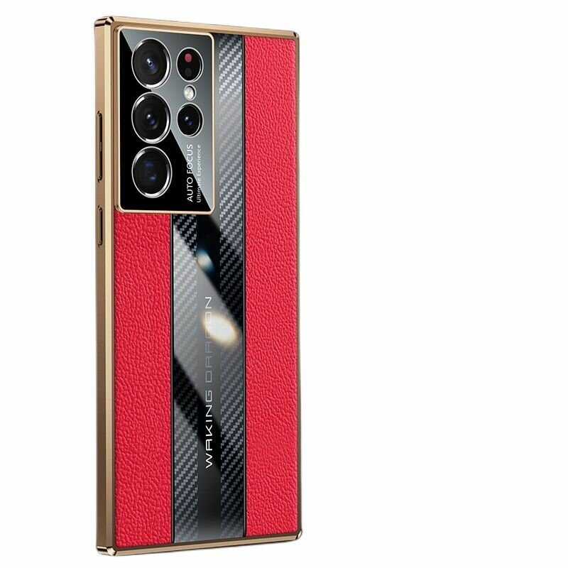 Чехол из кожи и углеродного волокна для Samsung Galaxy S23 Ultra