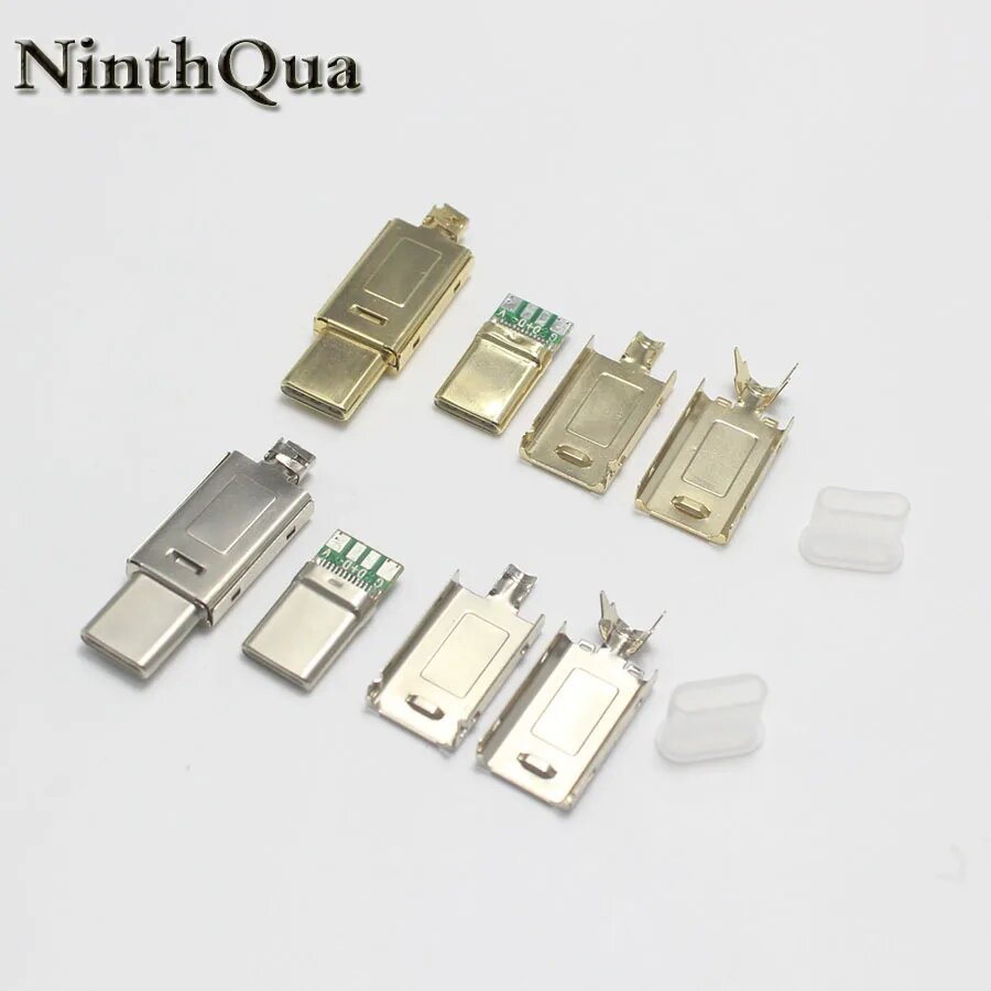NinthQua USB 3.1 Type C штекер набор для ремонта 5set, Gold Plated