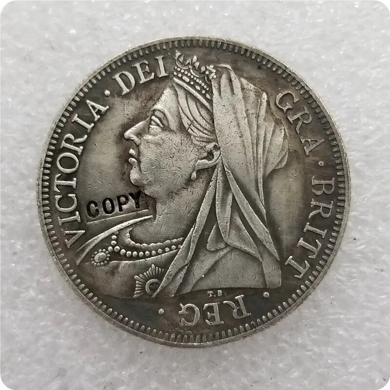 Копия монеты DASHUMIAOCOIN 1893 Великобритания 1/2 Корона Виктория 3 портрет