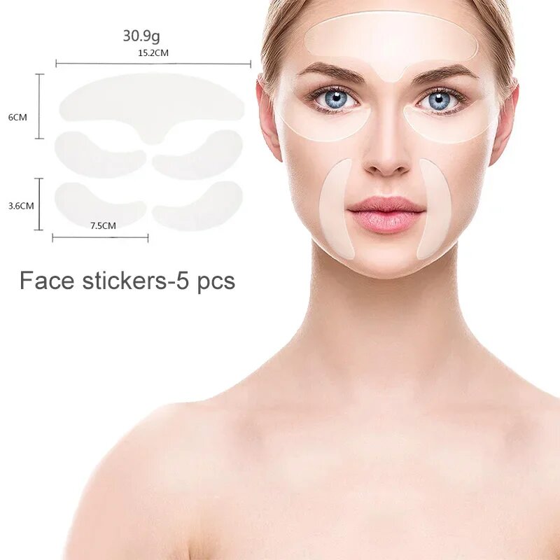 Силиконовые наклейки против морщин ZUOFILY 2-Face Stickers 5pcs