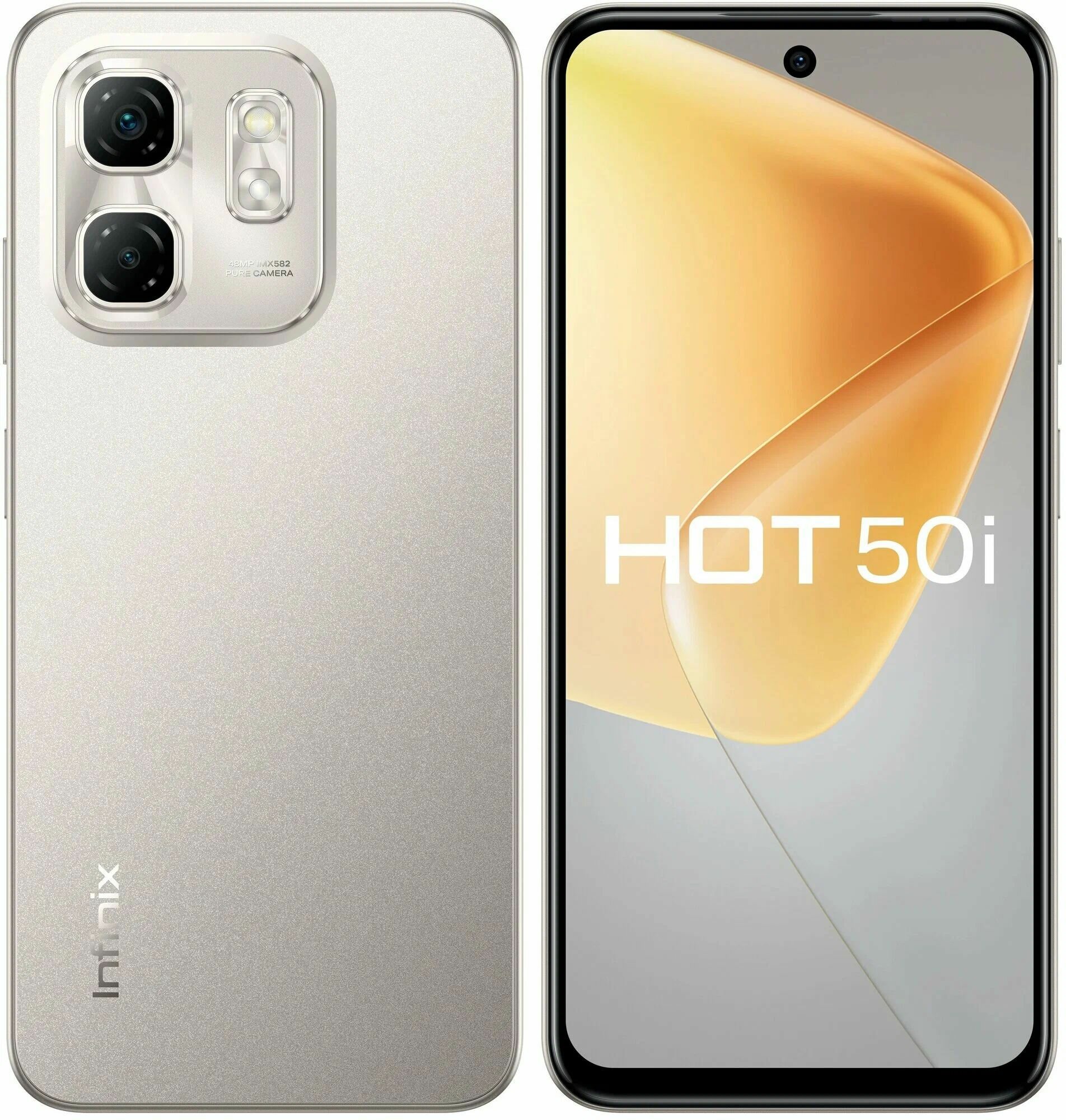 Смартфон Infinix Hot 50i 6/128 ГБ, серый