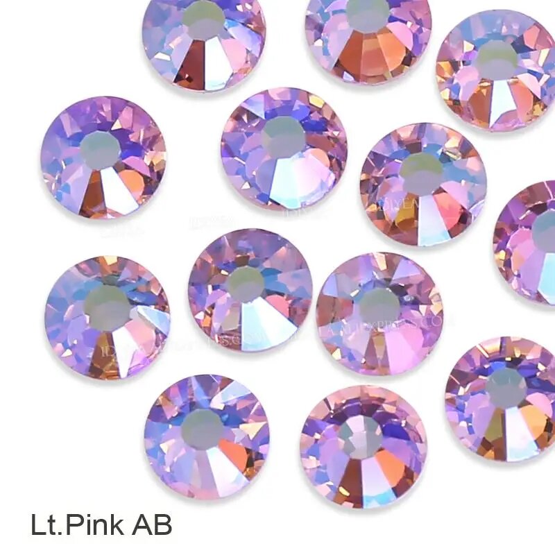 Стразы сиреневые Pink AB IDIYEA SS12-SS30