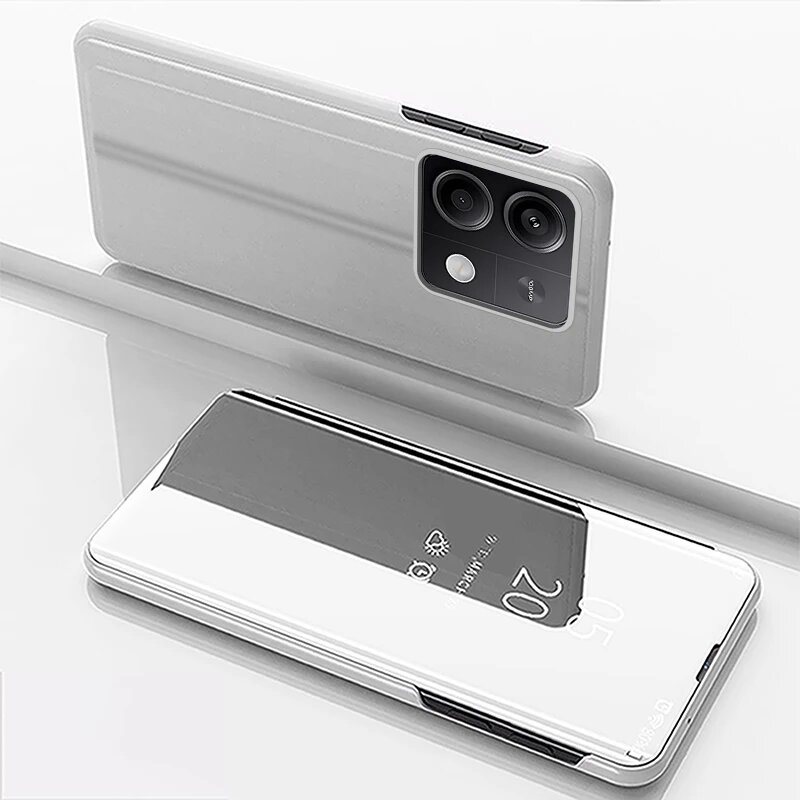 Зеркальный флип-чехол для iPhone 15 14 13 11 12 Pro Max Plus XR 13 12 серебристый, For iPhone 12