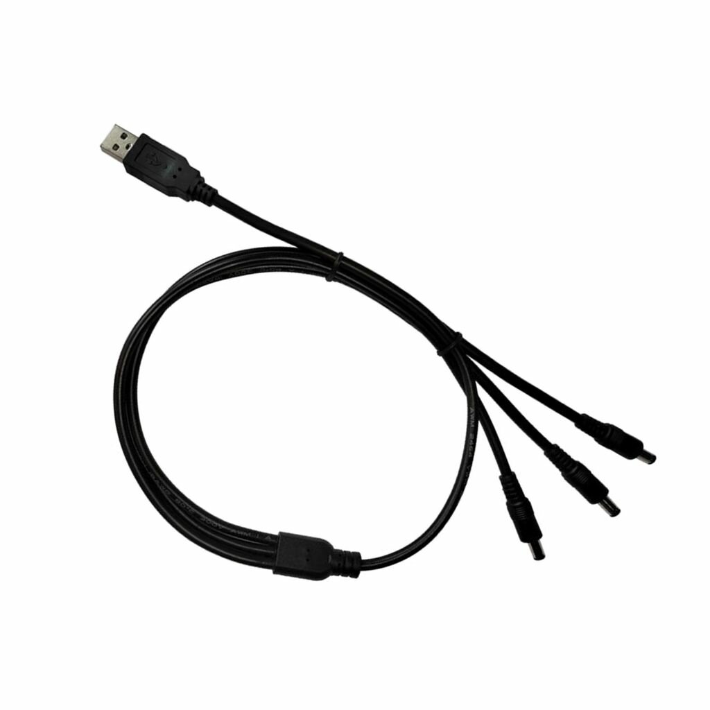 Разветвитель кабеля питания USB-5,5x2,1 мм для камер видеонаблюдения, светодиодных фонарей и другой зарядки нескольких электронных устройств