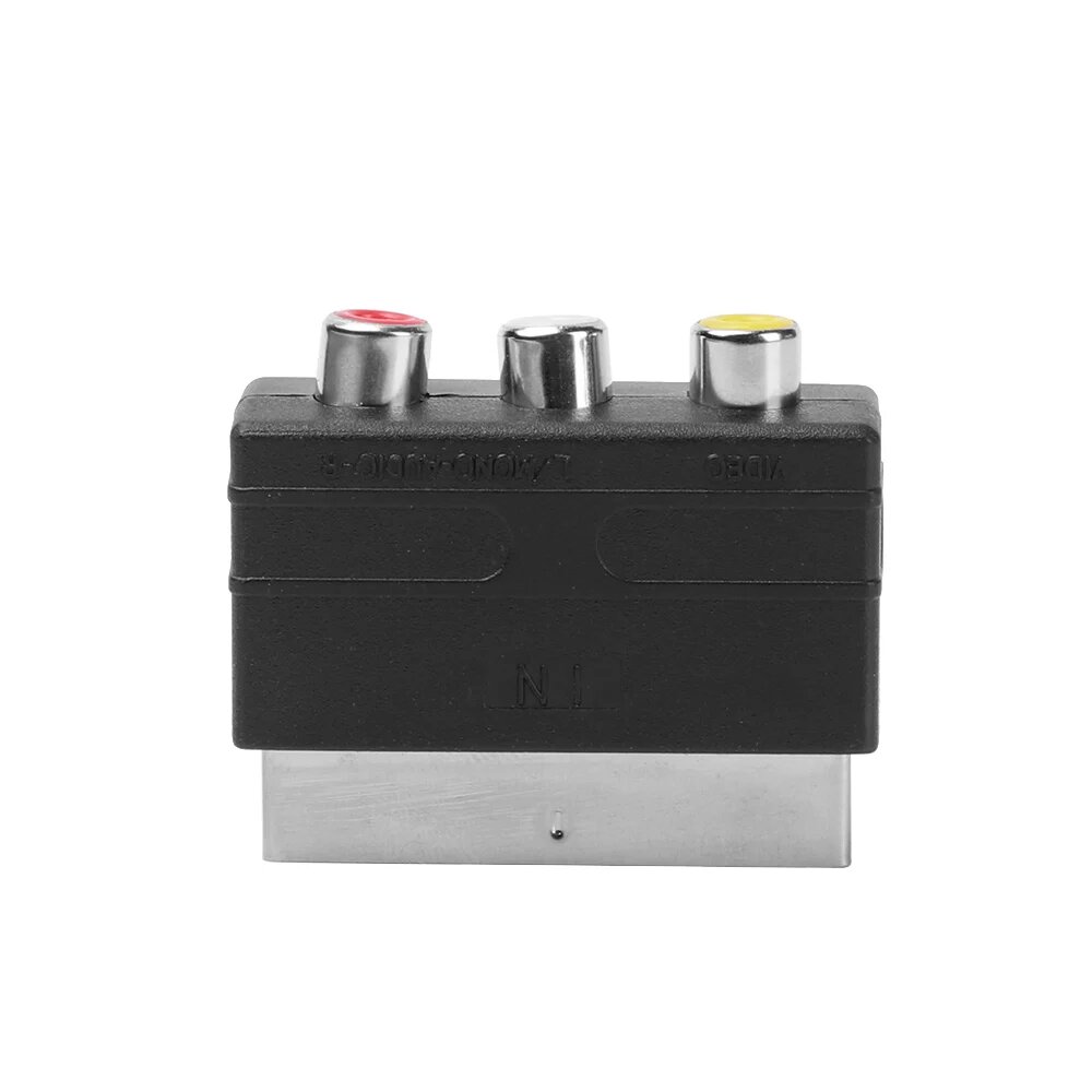 Переходник со штекера Scart на гнездо 3RCA AV TV Аудио Видео адаптер Вход для PS4 Для WII DVD VCR высококачественные соединительные аксессуары