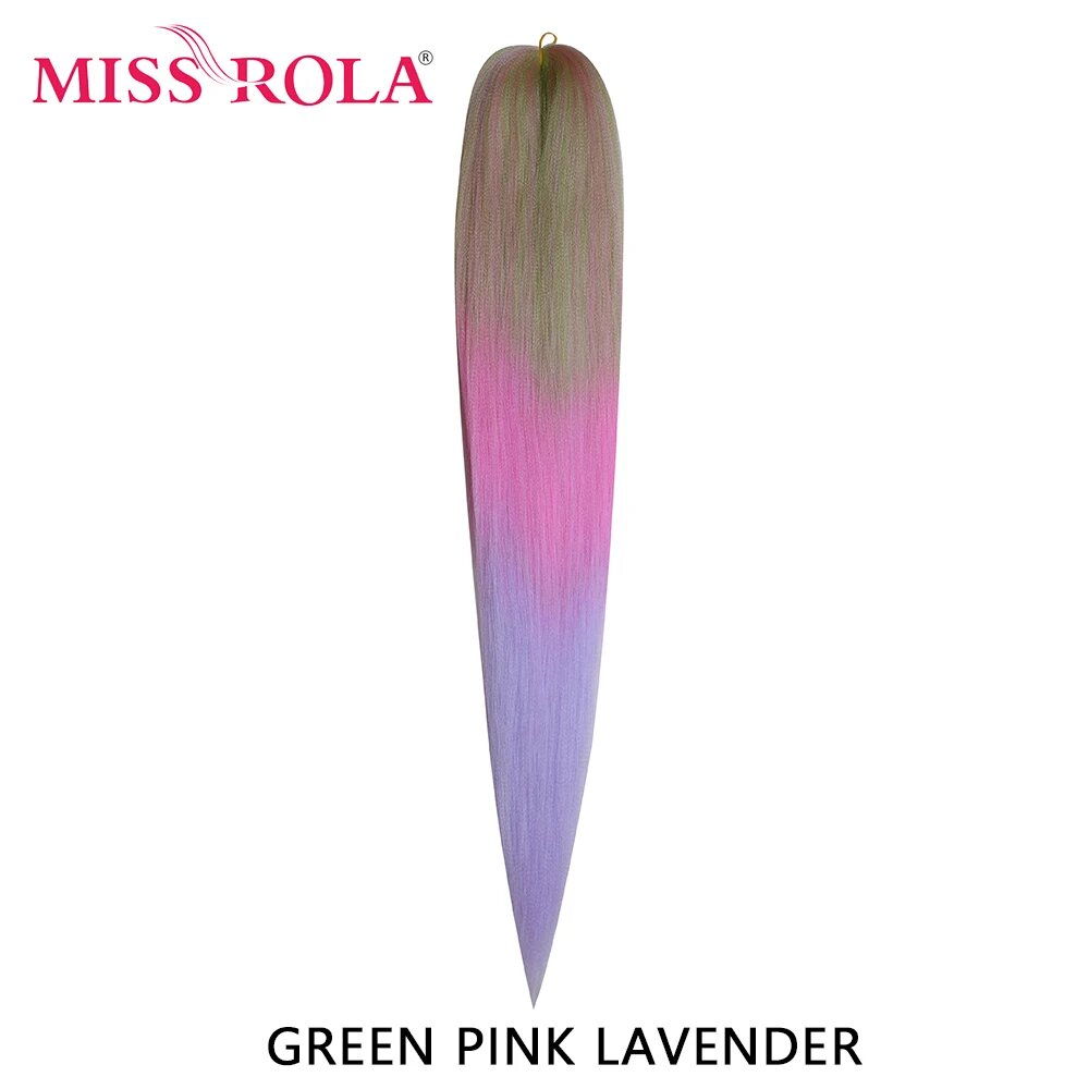 Miss Rola Пряди канекалон Green Pink Lavender 22 дюйма