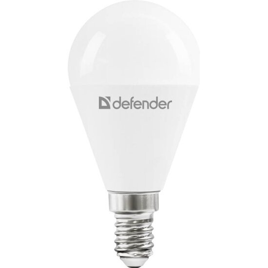 Лампочка светодиодная Defender P45-12W-865-E14 шар, холодный дневной, 1 шт.