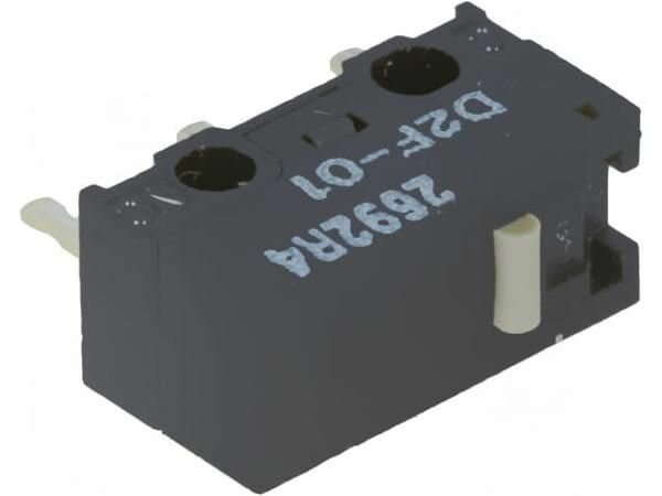 Микропереключатель OMRON D2F-01, SNAP ACTION, без рычага, SPDT, 0,1-30ВDC, 1 шт
