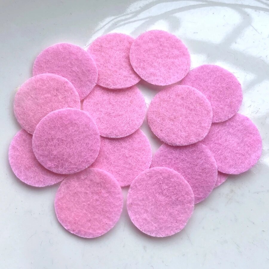 Фетр круглой формы YUSDTSHA c68 Розовый, pink, 35mm- 100pcs