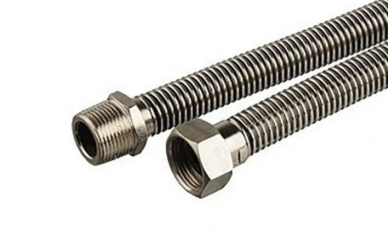 Подводка для газа нержавейка сильфон 500 см 1/2 гайка-штуцер MILLENIUM PGSM12500