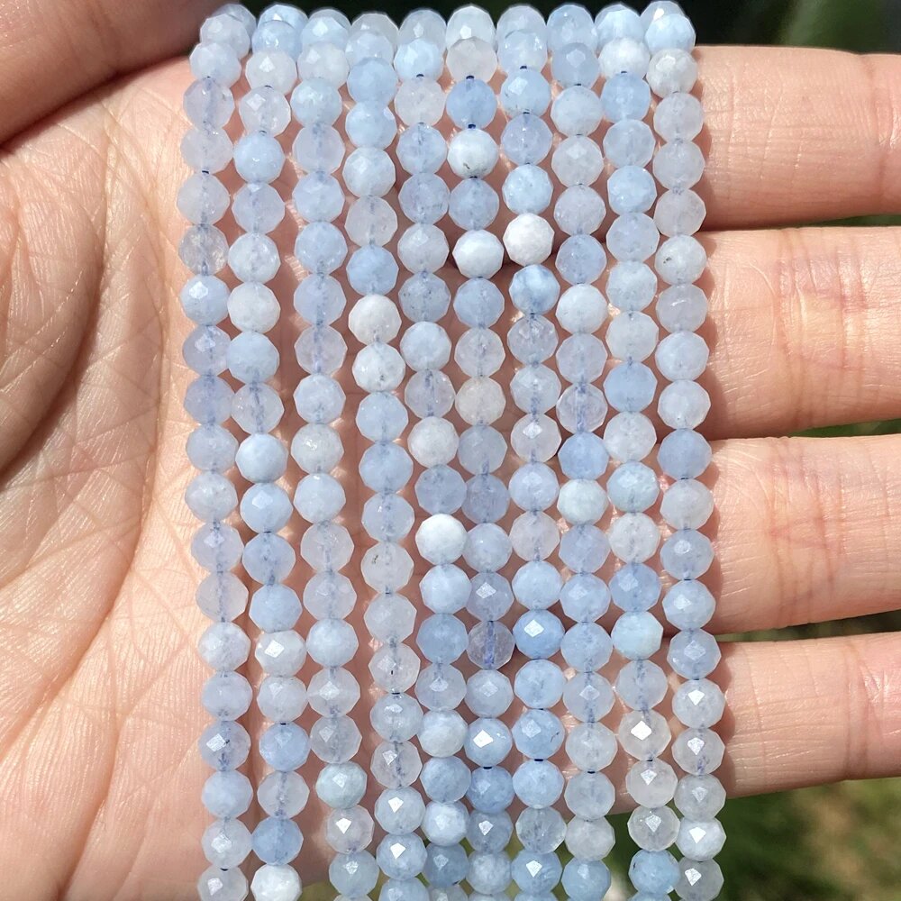 Бусины из натурального аквамарина IYKWIM 2, 3, 4 мм 3mm (approx 110pcs)