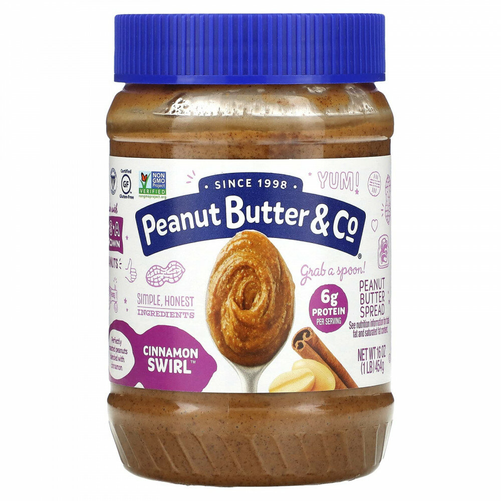 Peanut Butter & Co, арахисовая паста, корица, 454 г (16 унций)