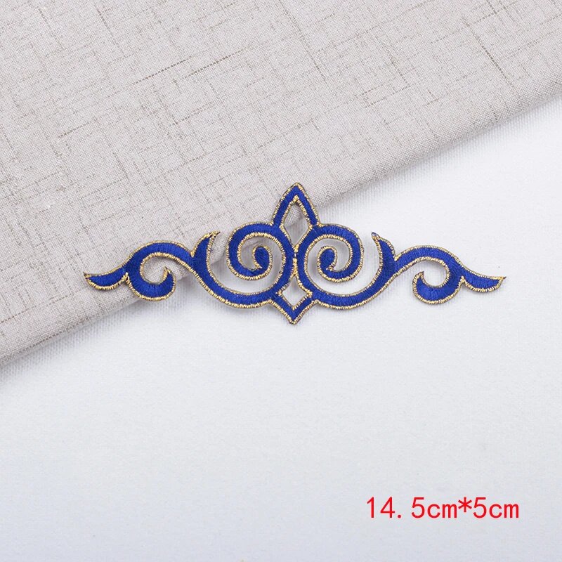 Вышитая аппликация Navy Blue 14.5*5см