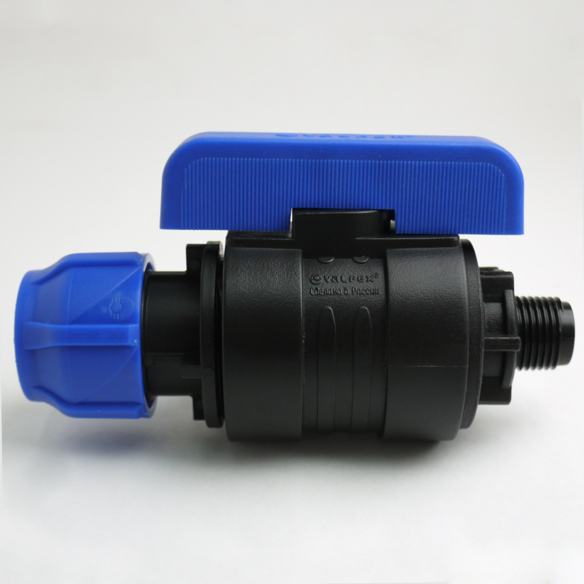 Кран шаровый ПНД 25 - 1/2" цанга / наружная резьба