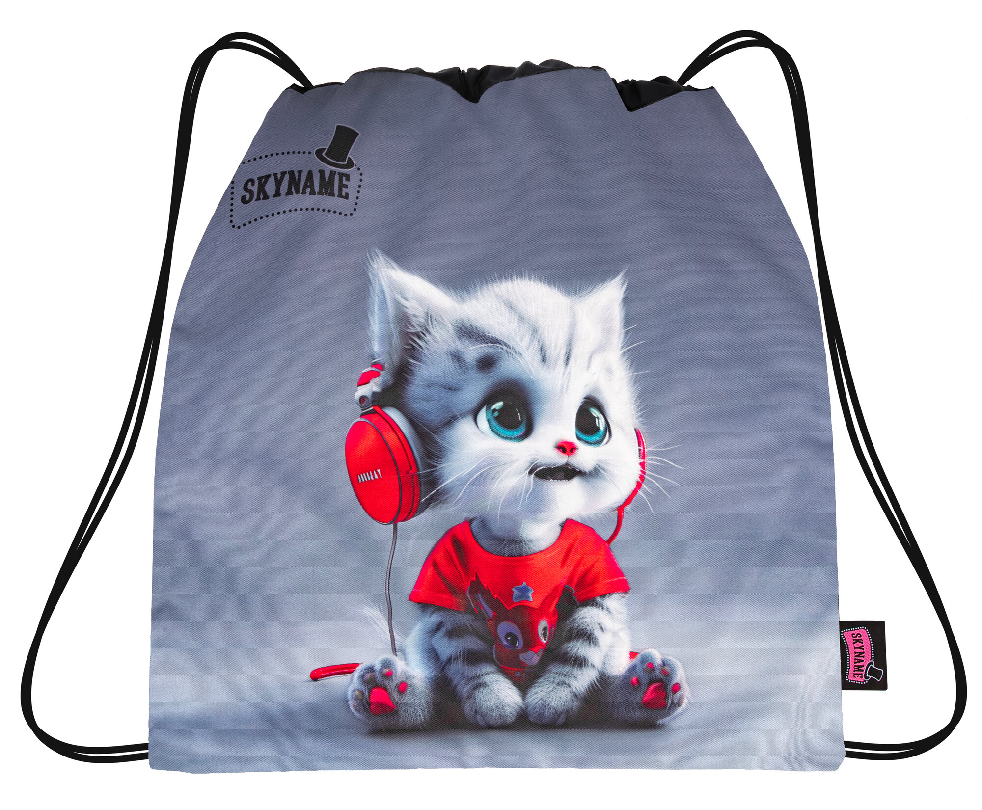 Мешок для сменки школьный для девочки увеличенного размера 45 х 40 см с лямками из шнурков