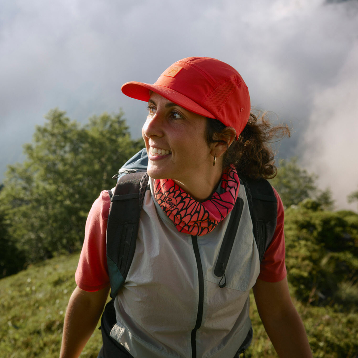Кепка Buff 5 panel go для взрослых и детей, размер S, оранжевый — фото 1