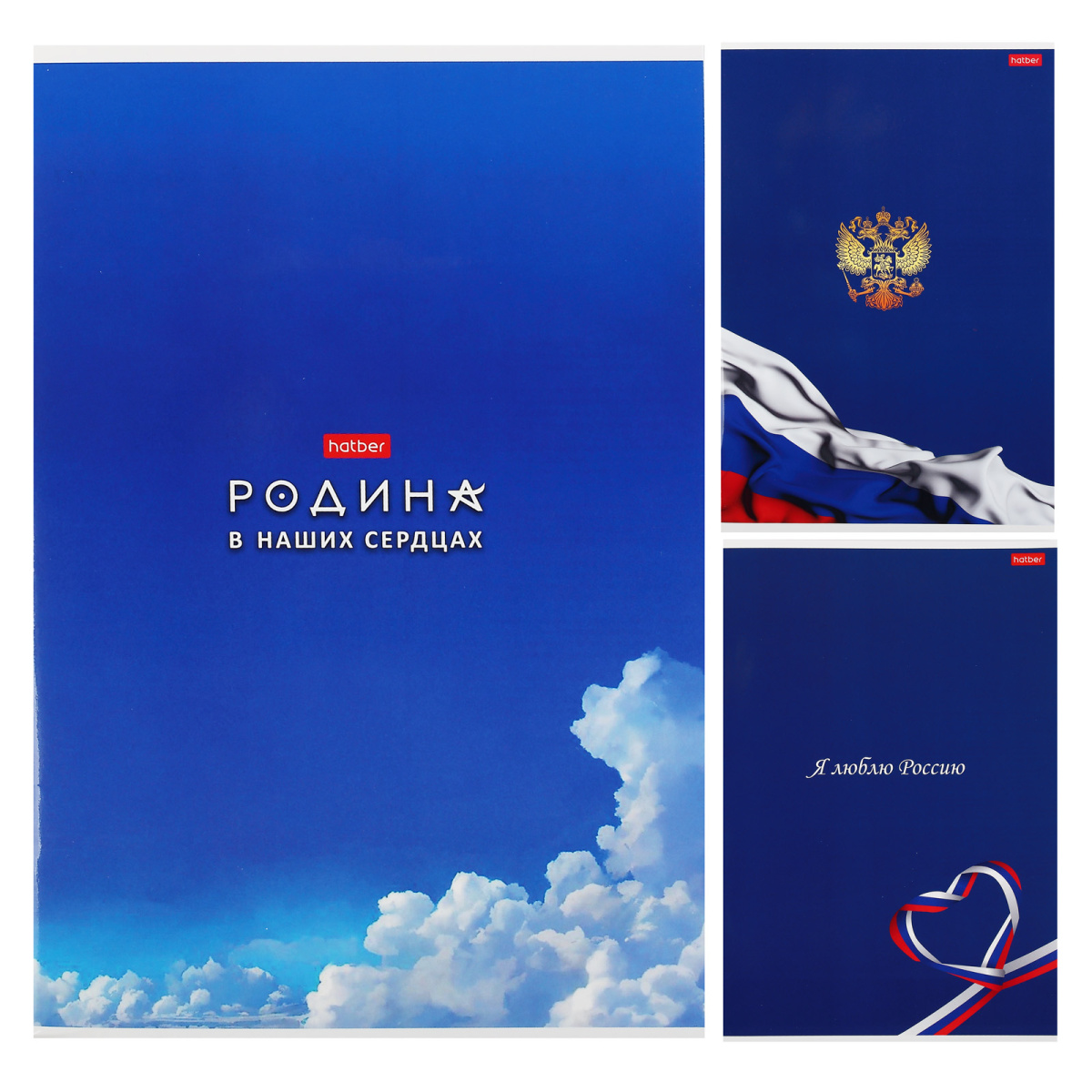 Тетрадь на скрепке в кл Hatber Я люблю Россию Родина в наших сердцах А4 96л 96Т4лВ1 32256 12+
