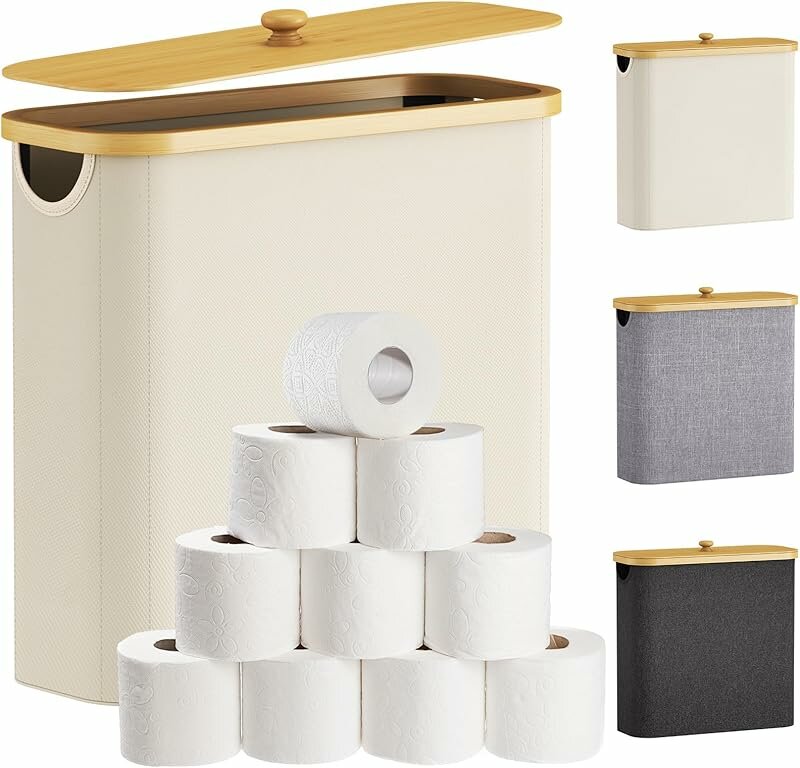 Корзина для хранения туалетной бумаги с крышкой，43X17X41CM