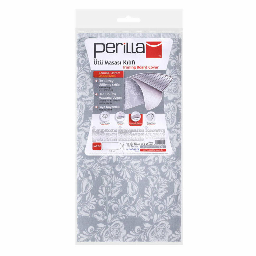 Чехол для гладильной доски универсальный, 140х52 см, большой, цвет ассорти, Тефлон, DOGRULAR, UAB54003, 604614