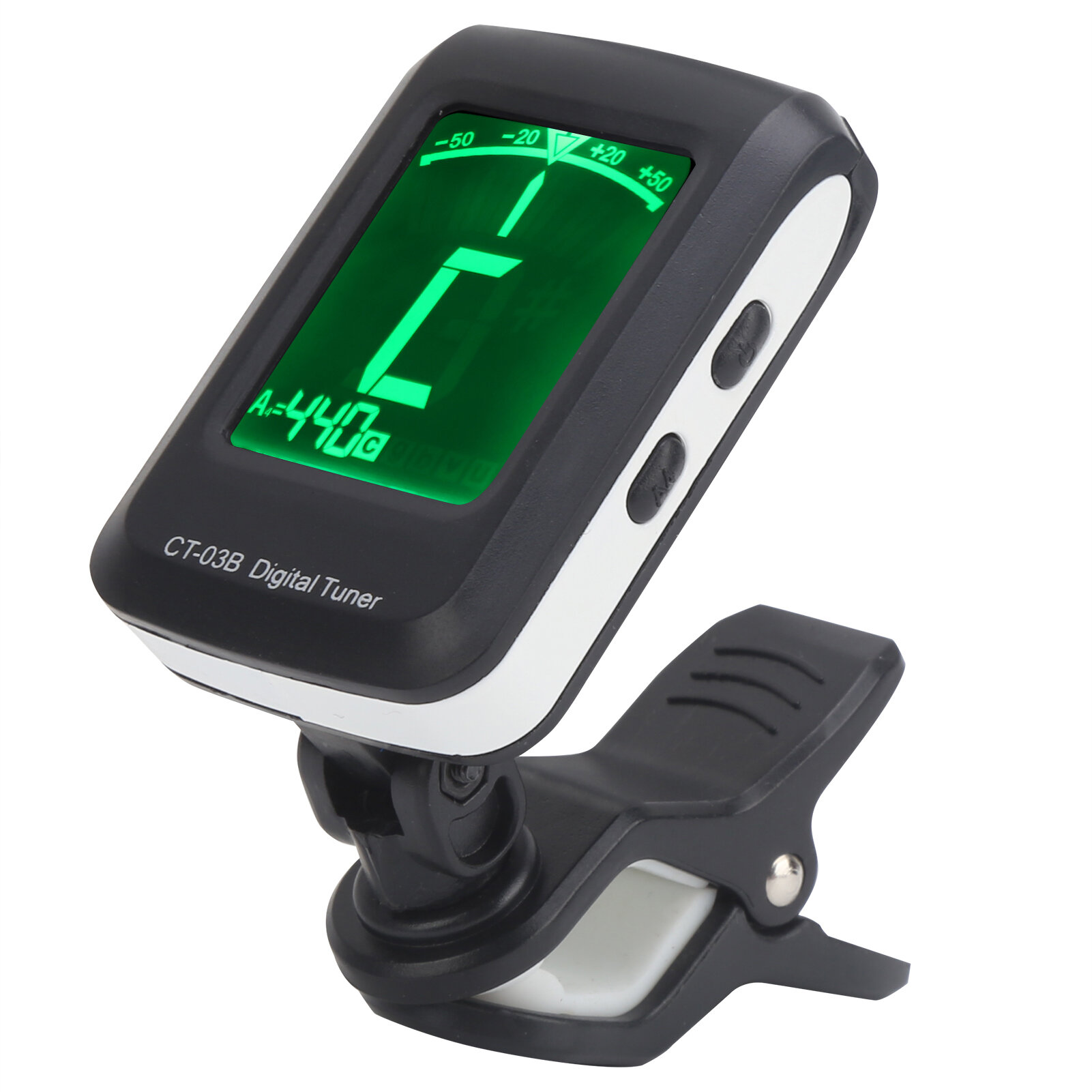 Clipon Tuner 12LIL для гитарных бас -укулеле музыкальных инструментов 430 ~ 450 Гц