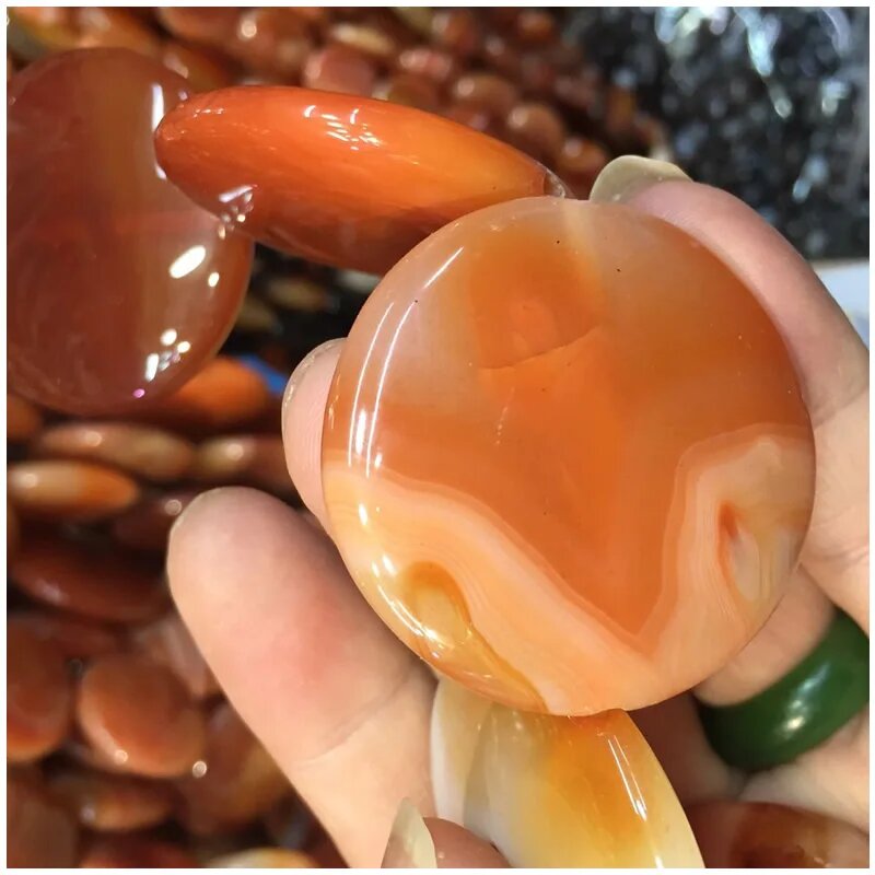 Кабошон черный оникс 40 мм 1 шт 20mm, Red 1PCS