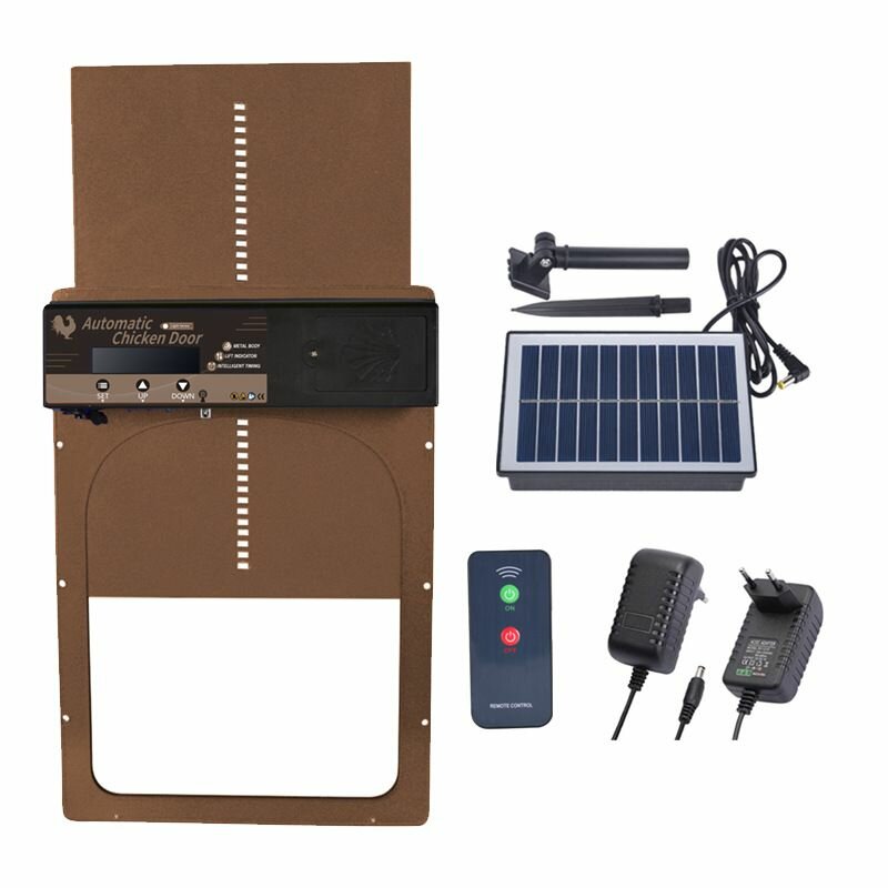 Автоматическая дверь курятника, водонепроницаемая, из алюминиевого сплава, с таймером