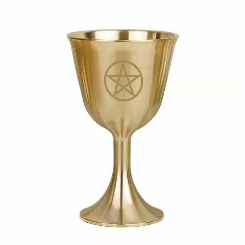 Ритуальная чашка, тройной лунный алтарь, кубок, латунная посуда с позолотой, церемония гадания, астрологический инструмент
