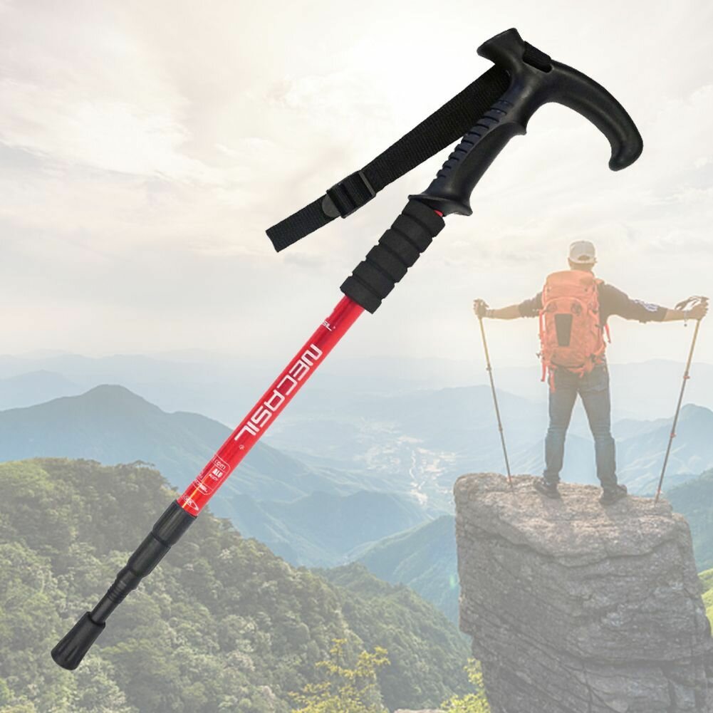 Телескопические треккинговые палки для походов и прогулок с противоскользящей ручкой из EVA, алюминиевым стержнем и регулируемой длиной