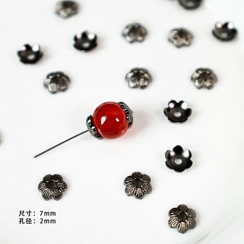 15, нишевый пистолет, черный браслет из сплава, ожерелье, аксессуары для бисера, ювелирный материал «сделай сам», сквозное отверстие, разделенная подвеска из бисера, оптовая продажа