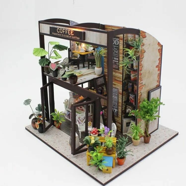 Румбокс "Coffee House" интерьерный конструктор, русская инструкция