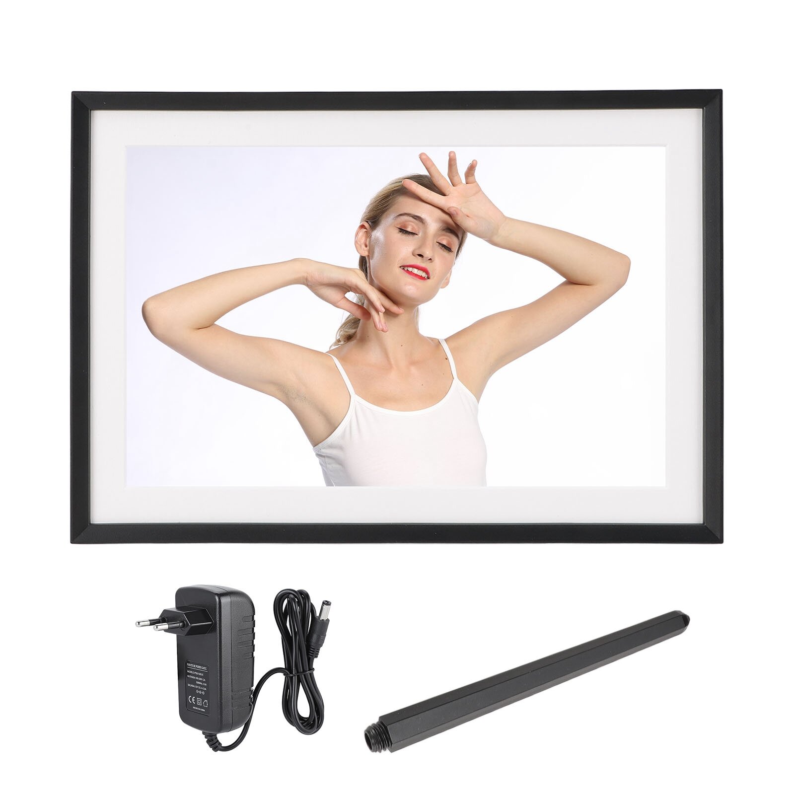 Цифровая рамка с изображением светодиоды красочные светильники 10,1 дюйма HD 1280x800 сенсорный экран.