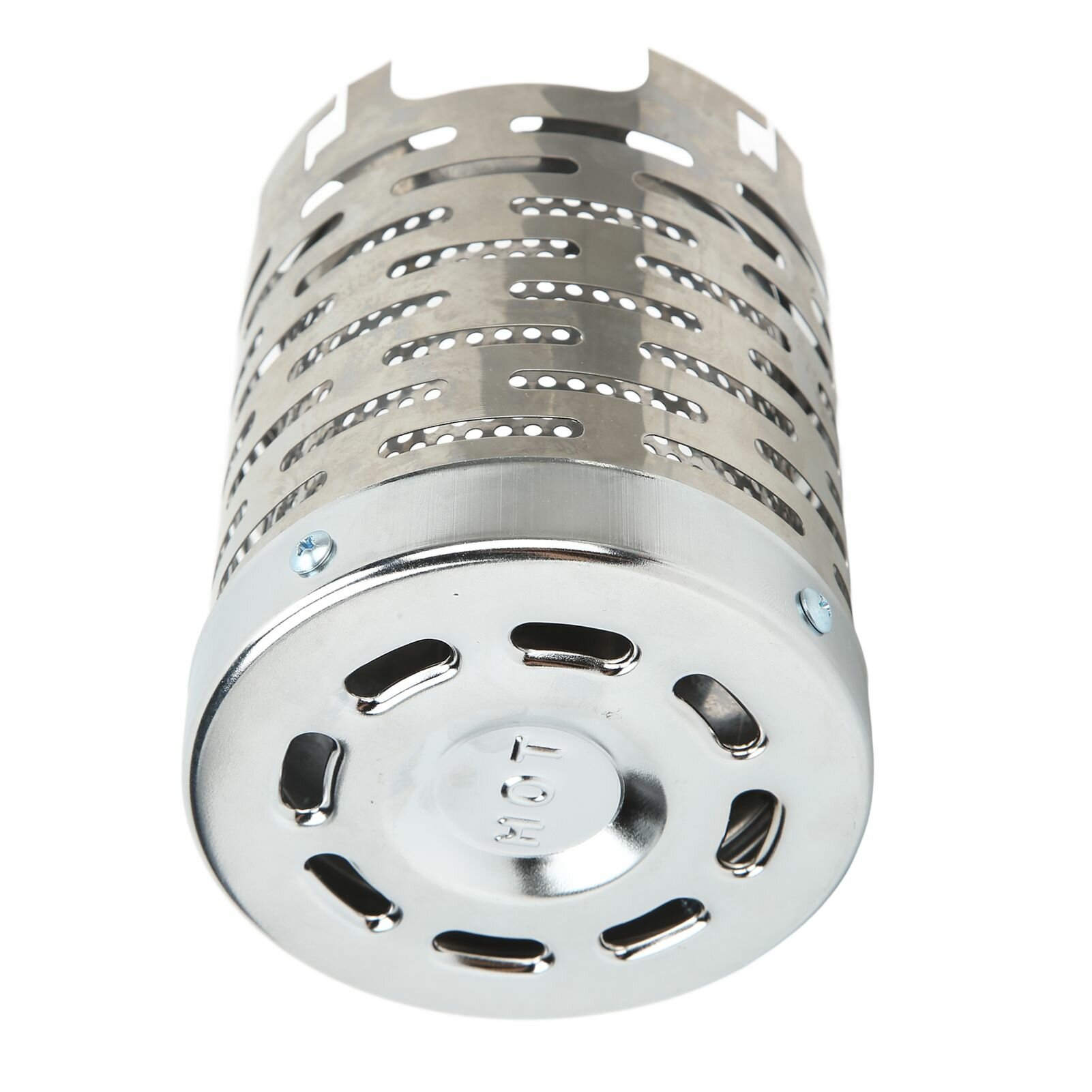 Мини-нагреватель для кемпинга, портативный нагревательный чехол для кемпинговой палатки из нержавеющей стали с ручкой, сетчатая сумка для пеших прогулок, путешествий, серебро