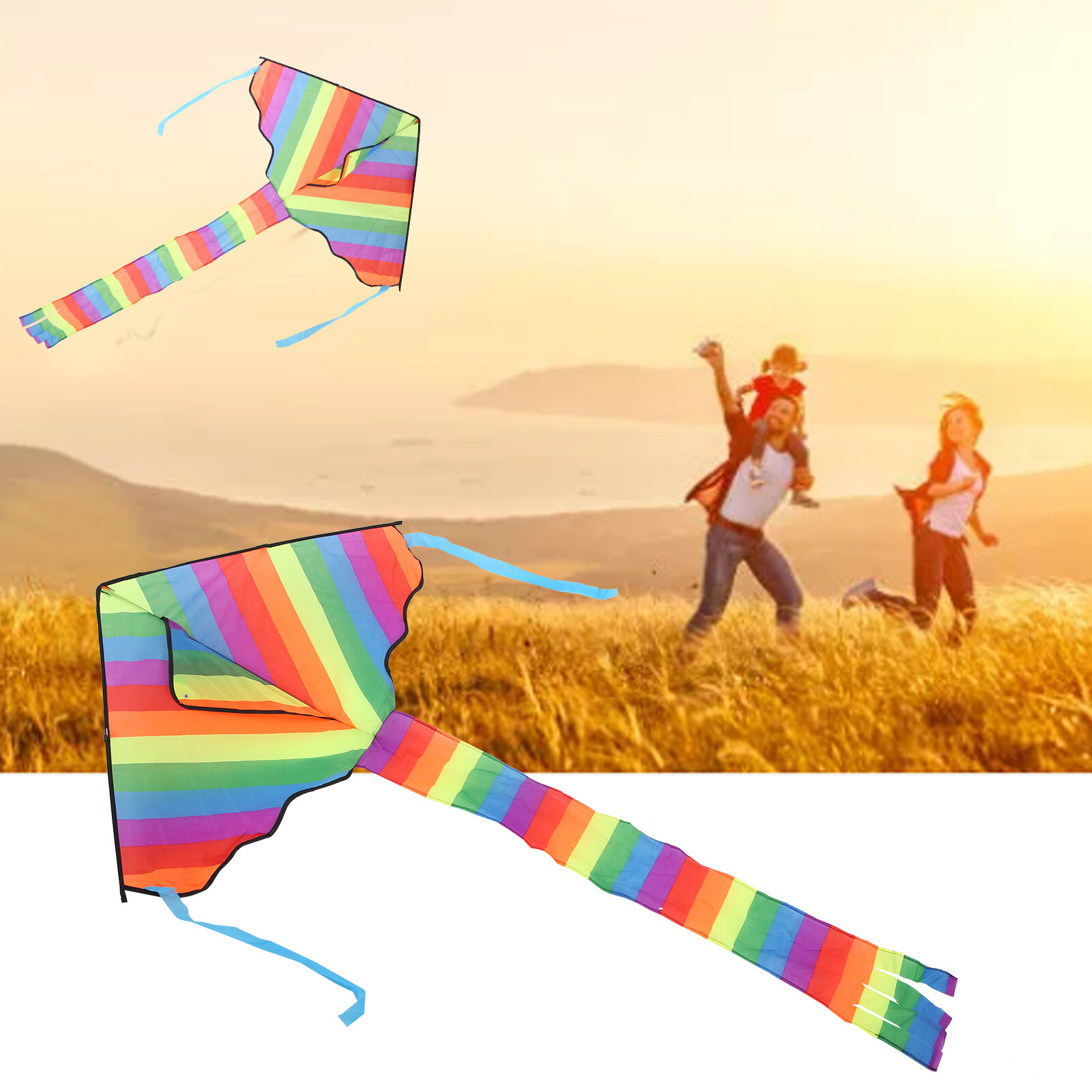 Каркас для удилища из стеклопластика высокой плотности для улицы Rainbow x Long Tail Kite Entertainment Accessory