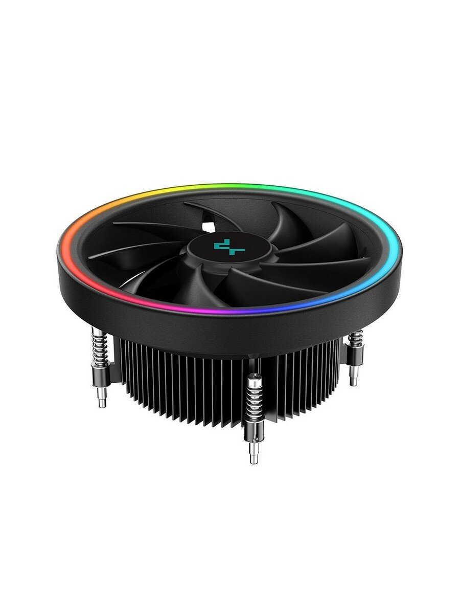 Вентилятор для процессора DEEPCOOL UL551 1700 ARGB (Soc-1700, Al, PWM 1800rpm, 26.8 dB, 90mm, 4 pin/3 pin, 60Wt) (R-UL551-BKAMAB-G-17)