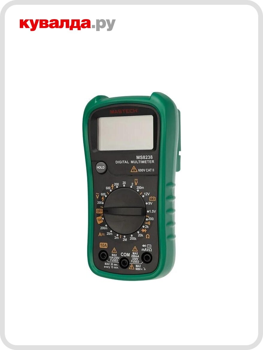 Мультиметр цифровой MASTECH MS8238 в кожухе тест батареек