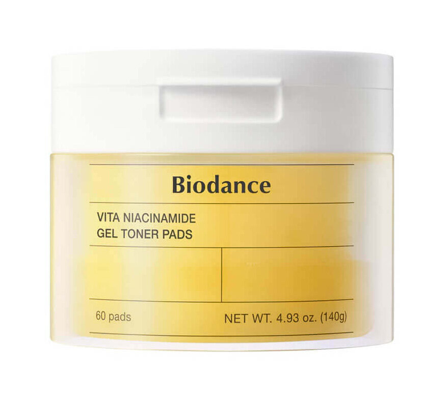 Осветляющие пэды с ниацинамидом для сияния кожи Biodance Vita Niacinamide Gel Toner Pads, 60 шт.