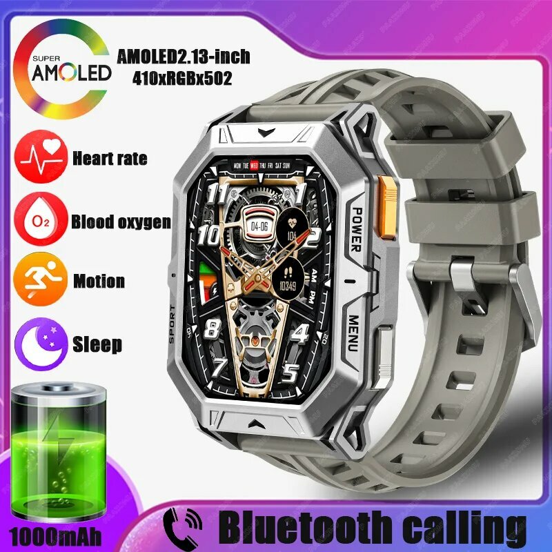 2025 new 1000mAh large battery smartwatch with ultra long battery life, Bluetooth calling, health monitoring, sports smartwatch