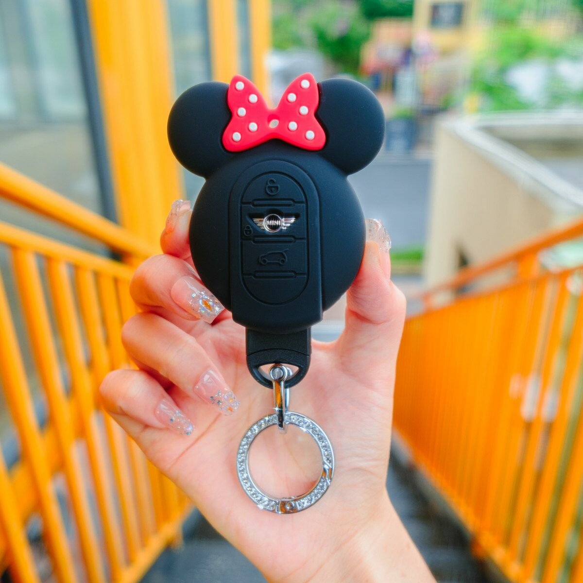 Чехол для автомобильного ключа MINI Cooper, силиконовый женщин, модели BMW Countryman кузовов F54 F55 F56 F60, с силиконовым ремешком