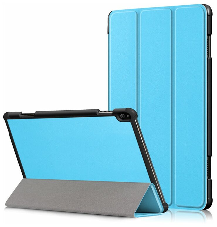 Чехол MyPads 2000000148957, для Huawei MediaPad T3, кожаный, голубой, с функцией подставки