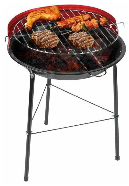 Угольный гриль Oasis «Picnic» на ножках, 33х33х43 см, черный