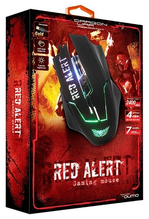 Купить Мышь Qumo Dragon War Red Alert M13 - цена: 921 ₽, характеристики ...