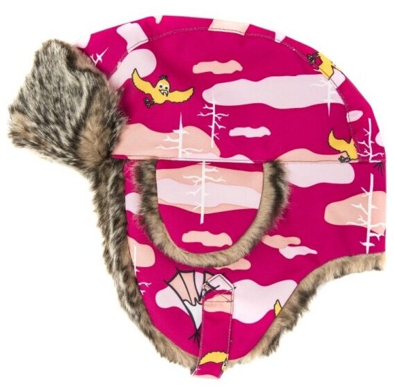 Меховая шапка Lappi Kids Taika by 905-304 Hilla для девочки, цвет розовый, размер 50-52