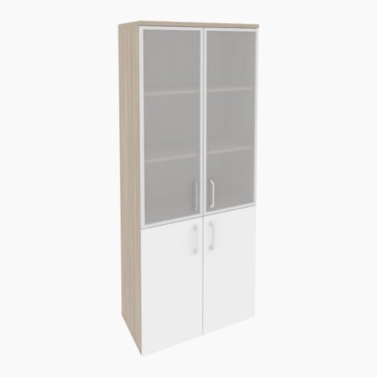 Шкаф Riva CHAIR высокий широкий O. ST-1.2 R Дуб аттик/Белый бриллиант 800*420*1977 Onix