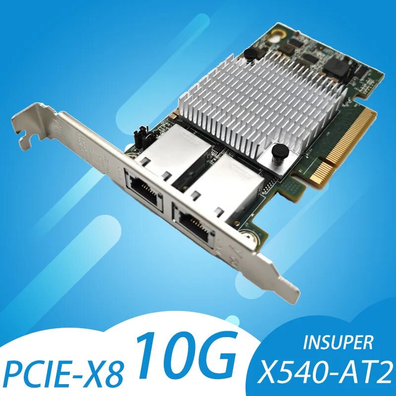 OULLX Серверная Ethernet-карта X540-T2 10G PCIe-X8 2 портов