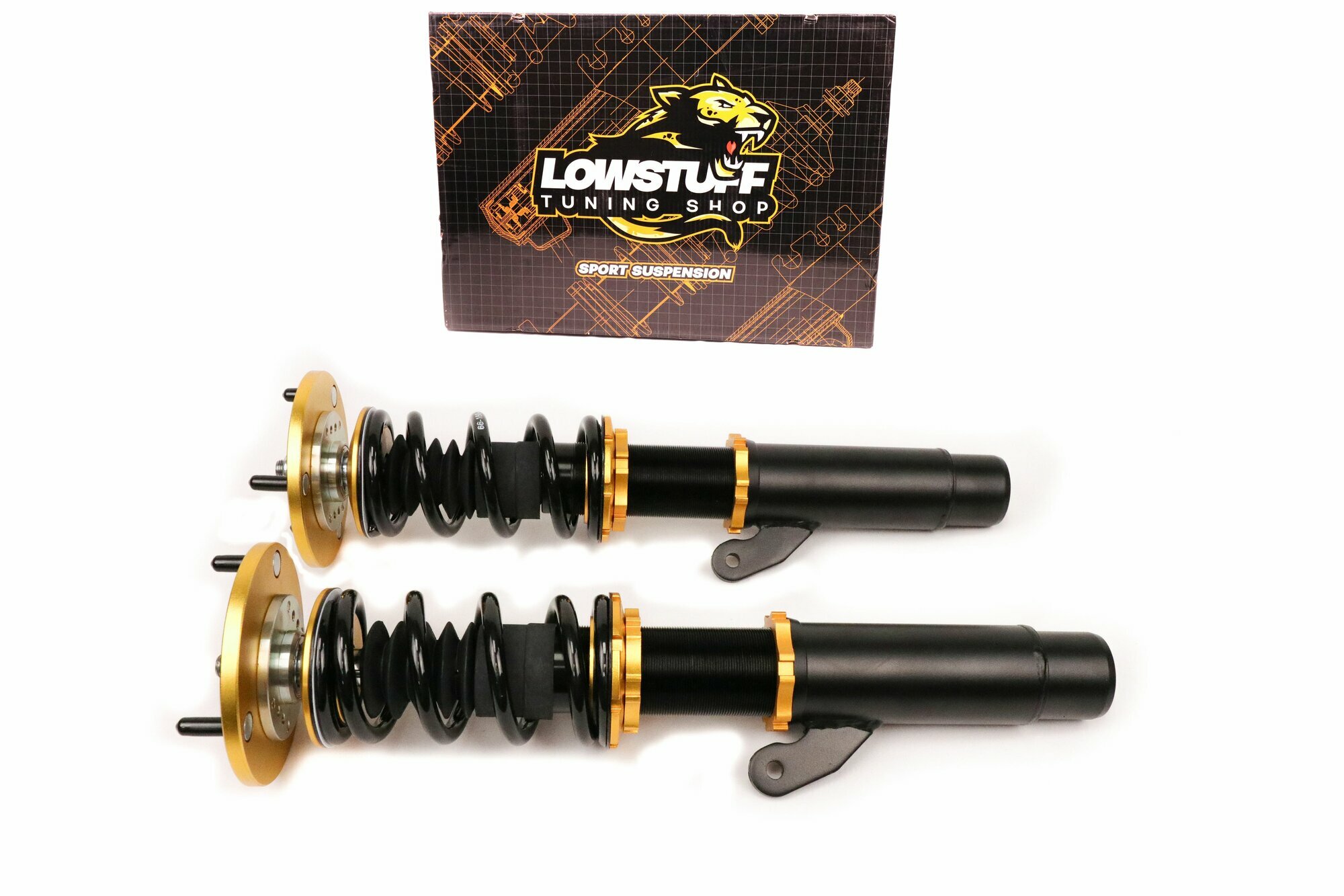 BMW E46 купе, седан, touring, compact передние винтовые стойки фултап койловеры с регулировкой высоты и жесткости LOWSTUFF EVO-III FRONTLSCSBM043