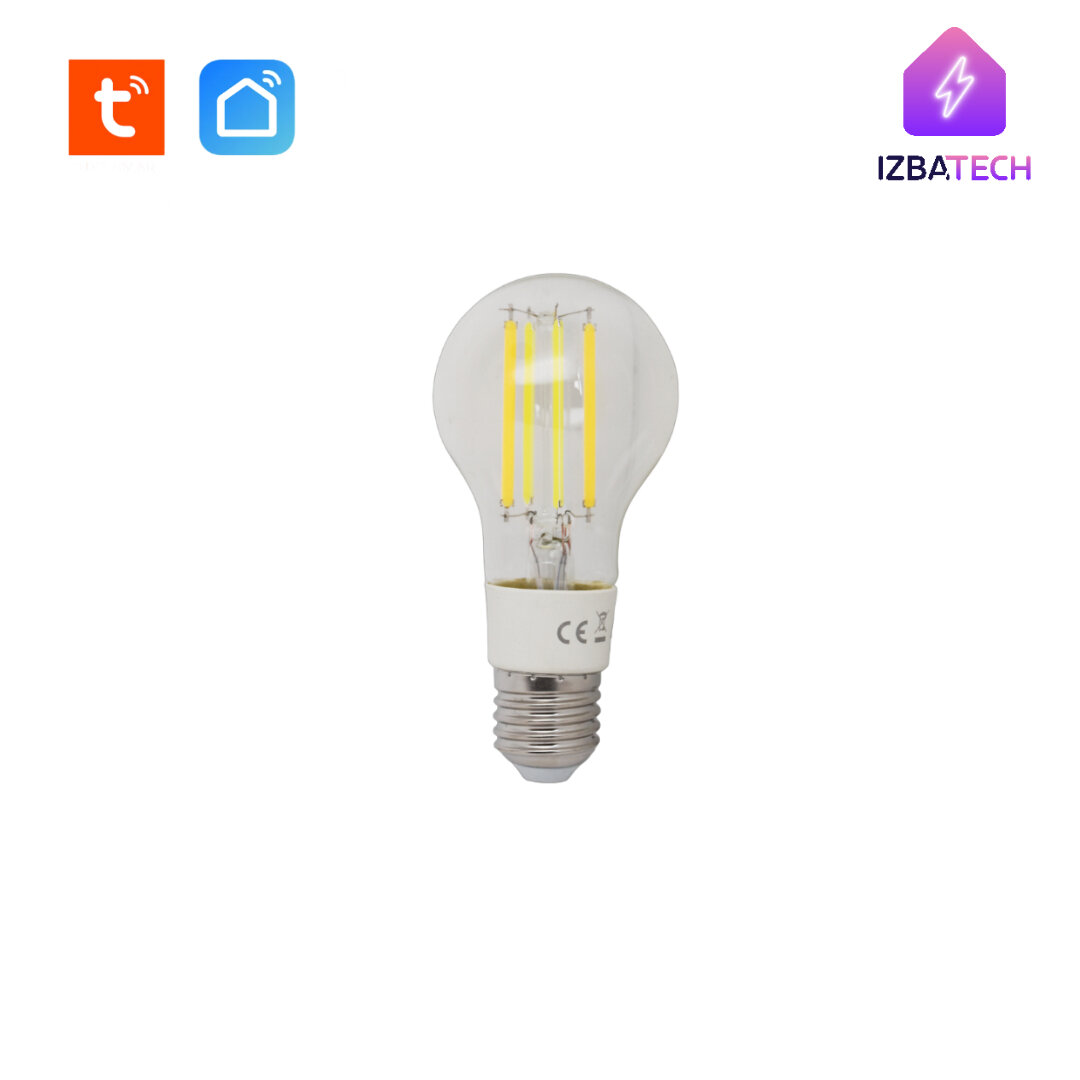 Умная лампочка филаментная с Wi-Fi для умного дома на 7вт, 2700К-6500К, можно диммировать