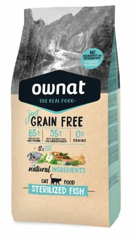 Сухой корм беззерновой для стерилизованных кошек, с рыбой, 1 кг