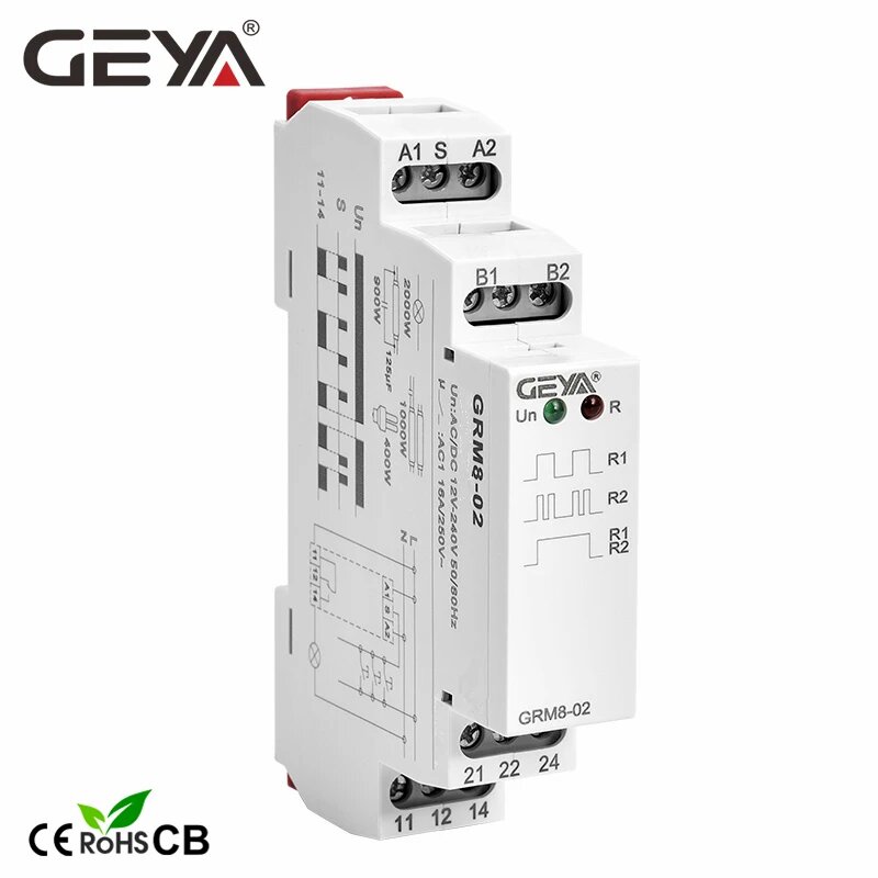 GEYA GRM8 Электронное реле GRM8-01 ACDC12V-240V